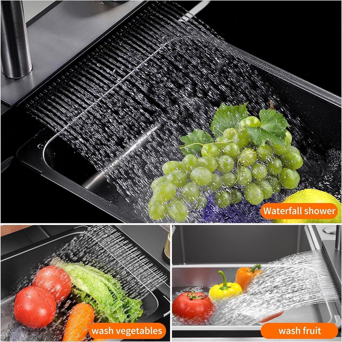 Double bowl waterfall sink – Majestic Decor